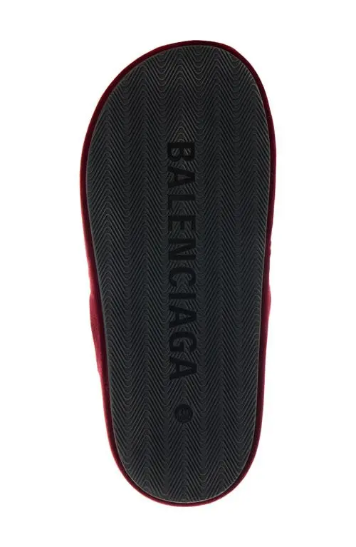 Balenciaga Jet Lag Velvet Platform Flip Flop - Flame