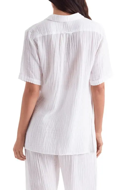 MIMI FLAMINGO Vista Double Gauze Shirt - White