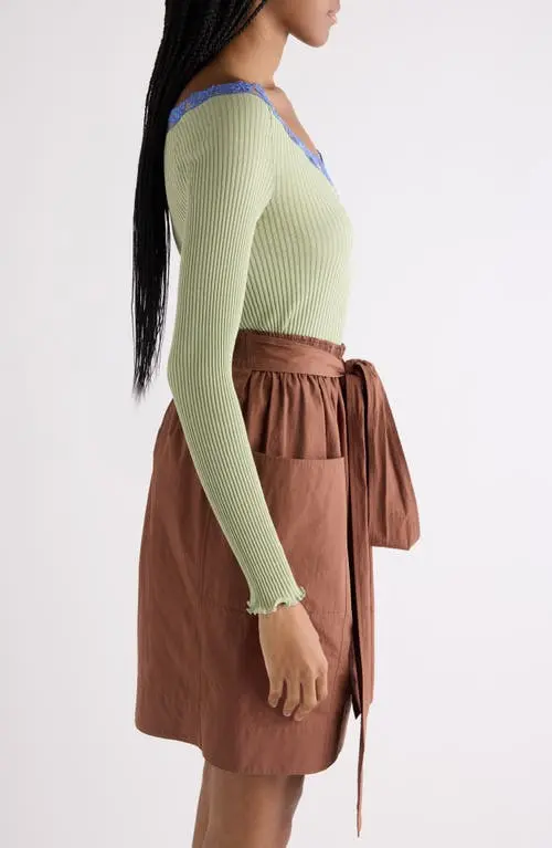 Chloé Lace Trim Cotton-silk Sweater