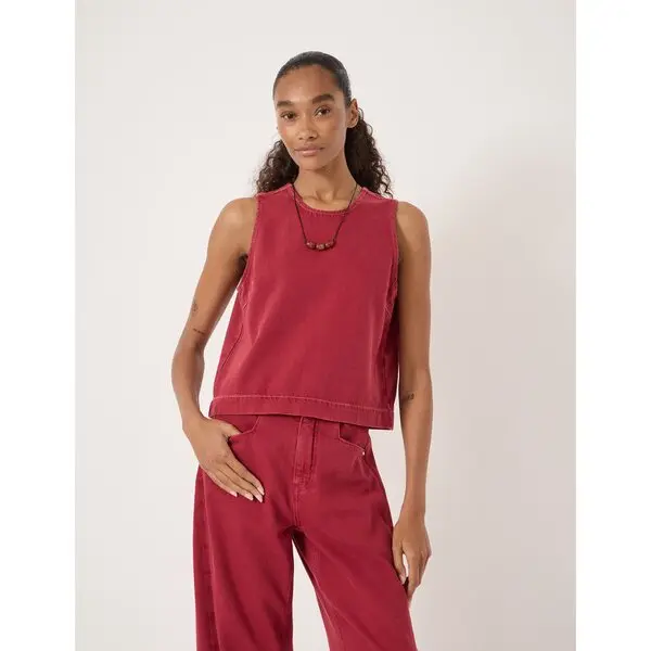 HUSH Valerie Denim Shell Top