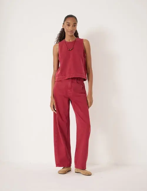 HUSH Valerie Denim Shell Top