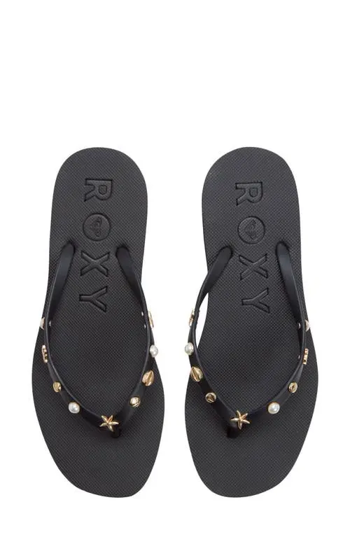 Roxy Shell Stud Flip Flop