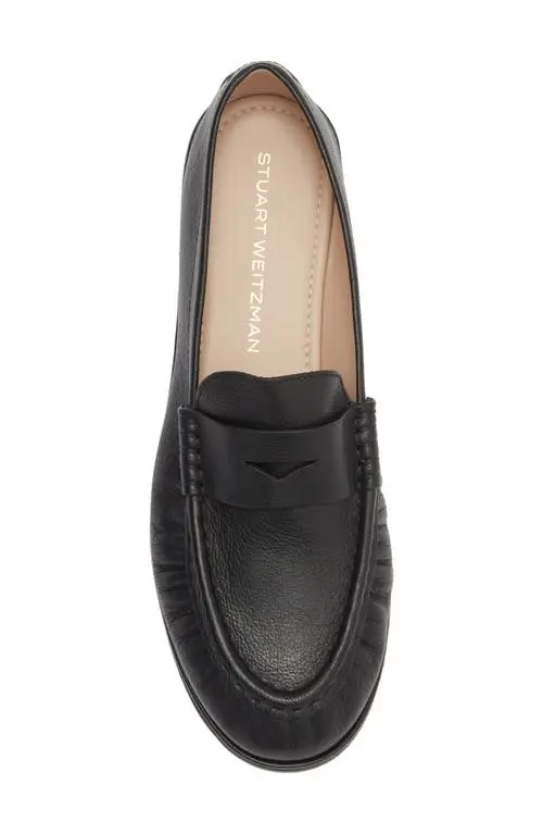 STUART WEITZMAN Spencer Woven Loafer - Black
