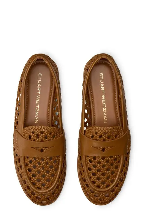 STUART WEITZMAN Spencer Woven Loafer - Boho Tan