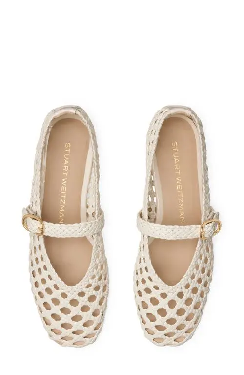 STUART WEITZMAN Prim Mary Jane Flat - Cream.
