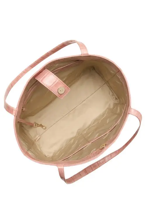 Brahmin Croc Embossed Leather Tote