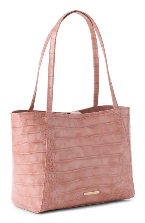 Brahmin Croc Embossed Leather Tote