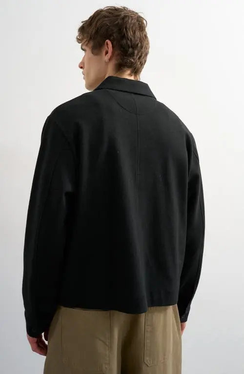 Topman Boxy Fit Jersey Bomber Jacket