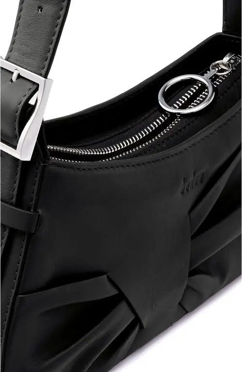 BEHNO Mini Leena Leather Shoulder Bag - Black
