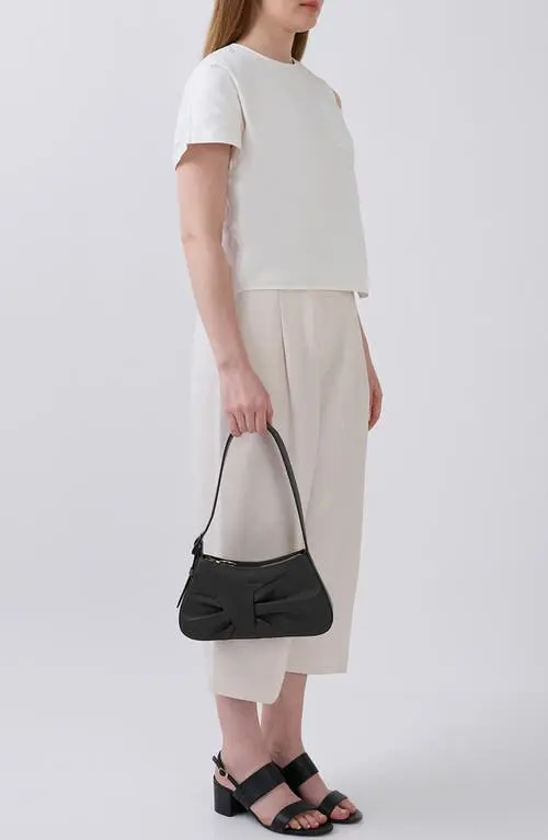 BEHNO Mini Leena Leather Shoulder Bag - Black