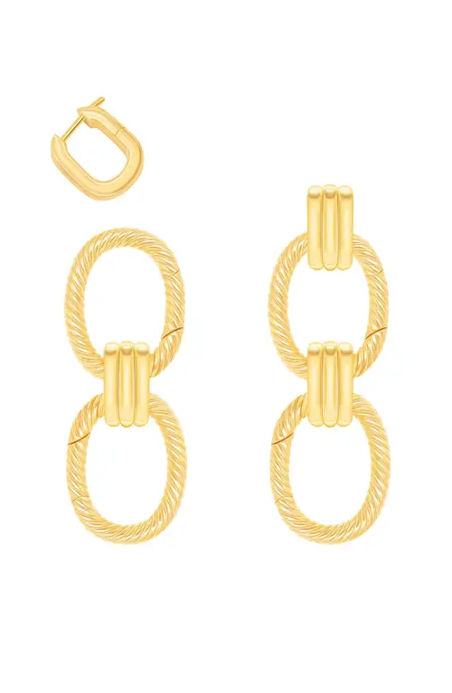 SAMANTHA SIU - NEW YORK Glistening Desert Earrings - Gold