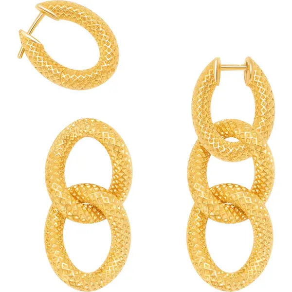 SAMANTHA SIU - NEW YORK Gotham Nights Chain-link Earrings - Gold