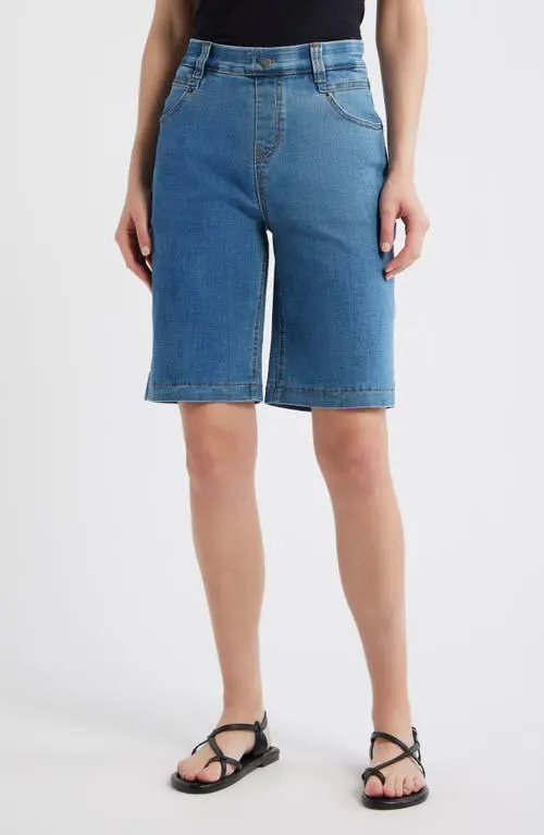 Hue Mid-rise Bermuda Shorts - Chambray