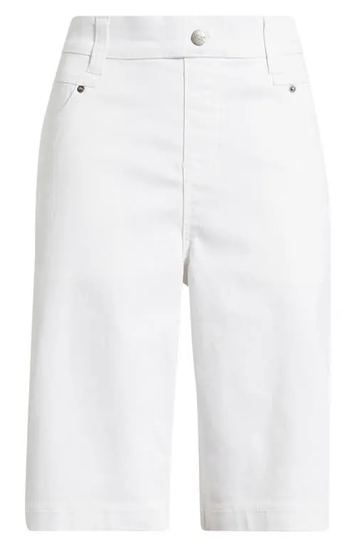 Hue Mid-rise Bermuda Shorts - White
