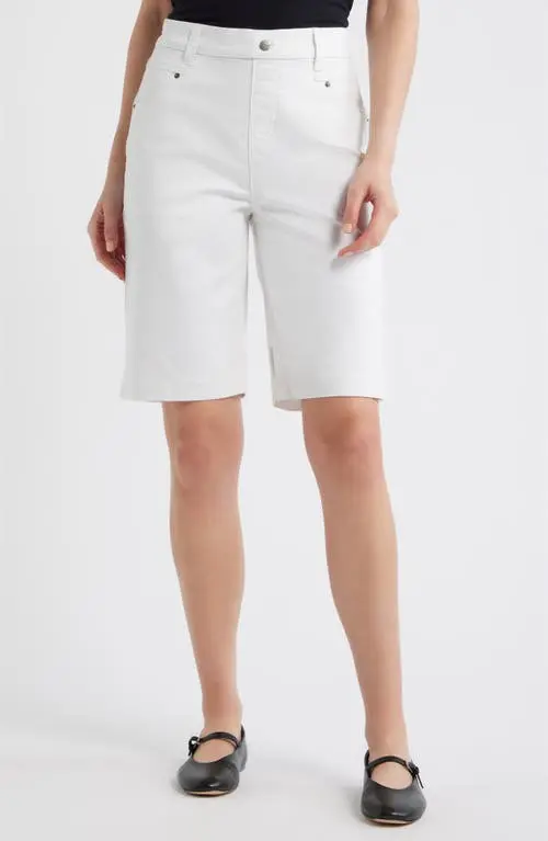 Hue Mid-rise Bermuda Shorts - White