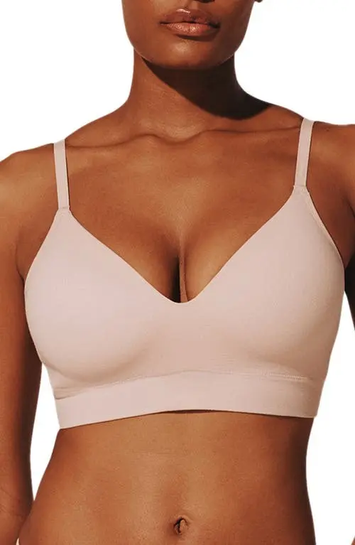 THIRDLOVE Seamless Stretch Cotton Blend Wireless Bra - Rose Dust