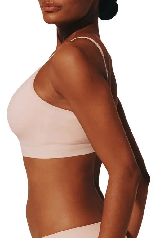 THIRDLOVE Seamless Stretch Cotton Blend Wireless Bra - Rose Dust