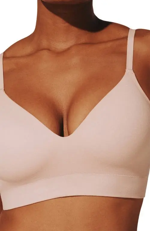 THIRDLOVE Seamless Stretch Cotton Blend Wireless Bra - Rose Dust