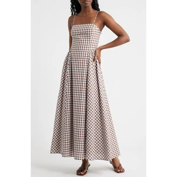 LUCY PARIS Kalley Sleeveless Cotton Maxi Dress