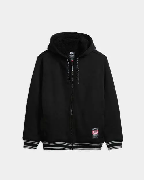 ECKO Faux Shearling Lined Full-zip Hoodie