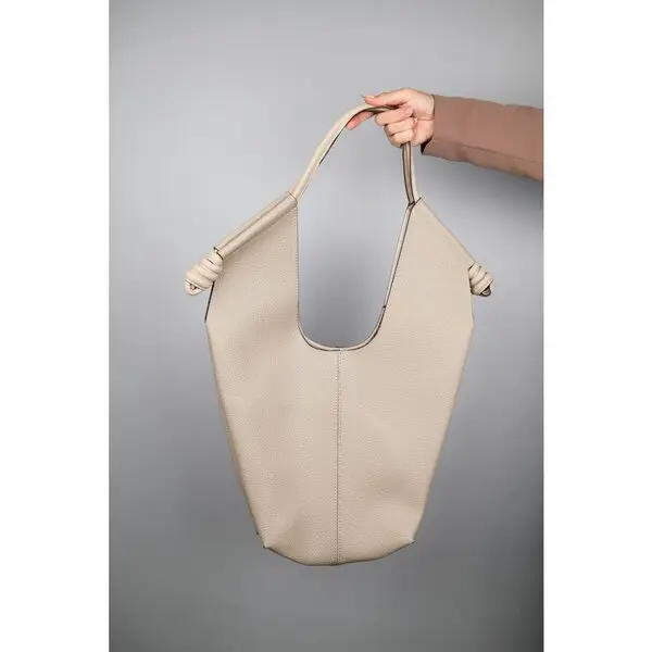 PROLOGUE SHOES Santana Slouchy Shoulder Bag - Beige