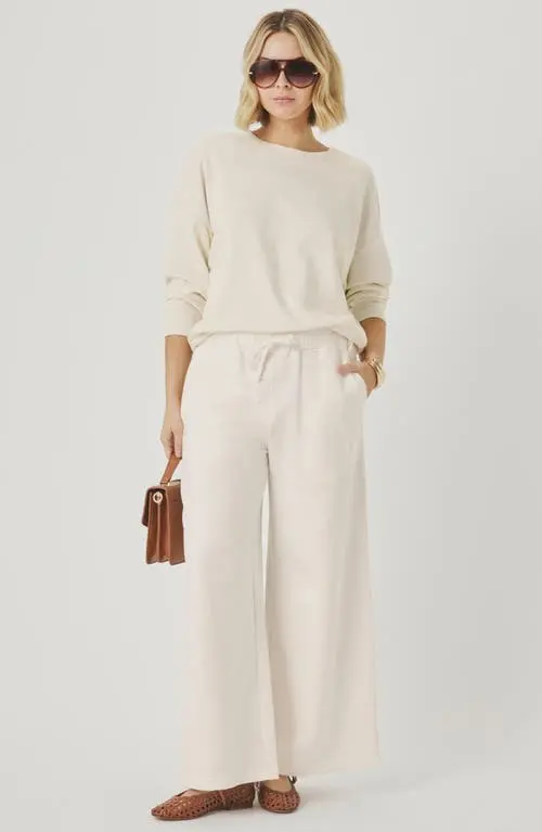 Splendid Greta Terry Relaxed Sweatshirt - Shell White