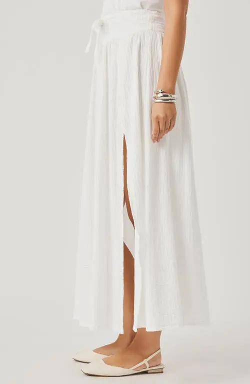 Splendid Ava Tie Waist Gauze Maxi Skirt - White