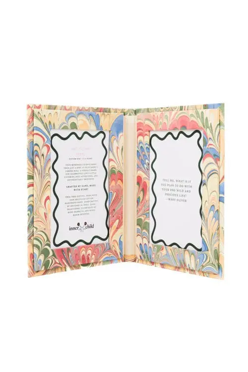 INNER CHILD Hand-marbled Picture Frame Folding Book4x6 - Multicolor