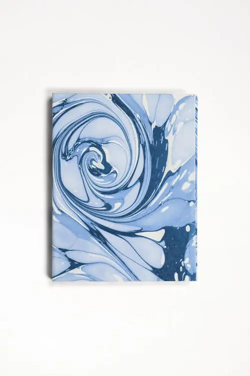 INNER CHILD Hand-marbled Picture Frame Folding Book4x6 - Ocean Wave