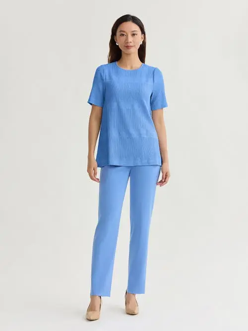 Misook Diamond Ribbed Knit Tunic