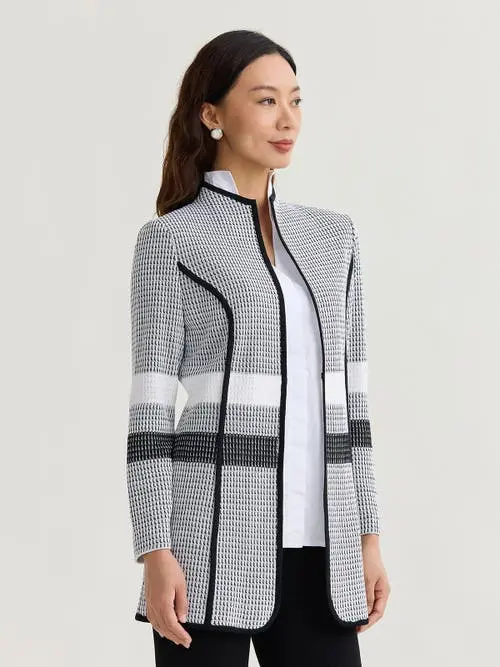 Misook Jacquard Knit Jacket