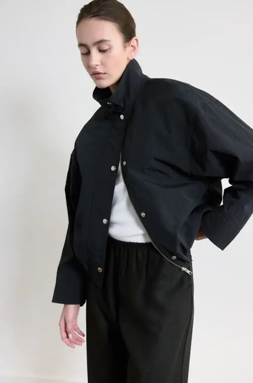 Almina Concept Cotton Barn Jacket - Black