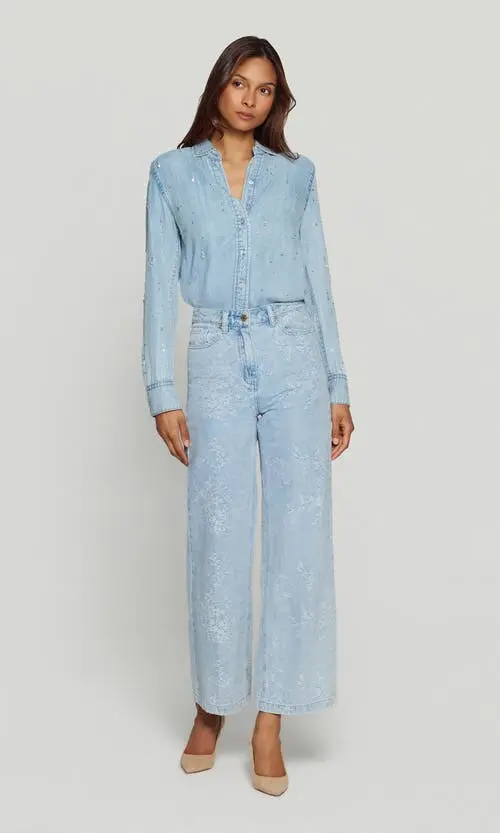 Generation Love Milagro Floral Wide-leg Jeans