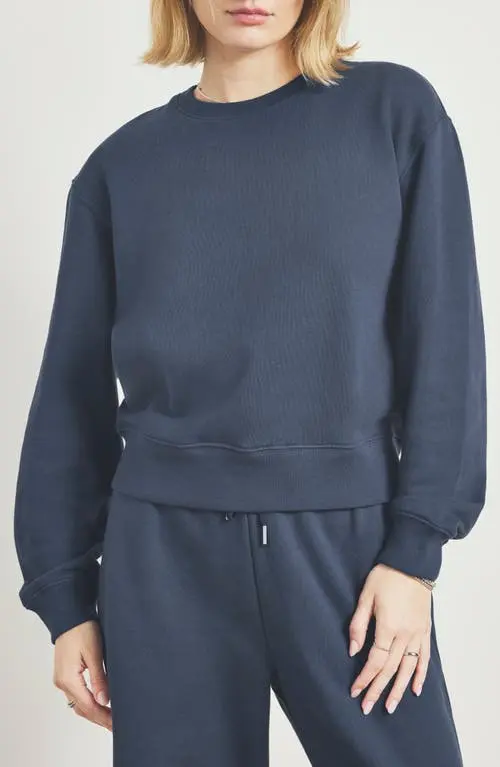 Splendid Cotton Crewneck Sweater - Navy Blue