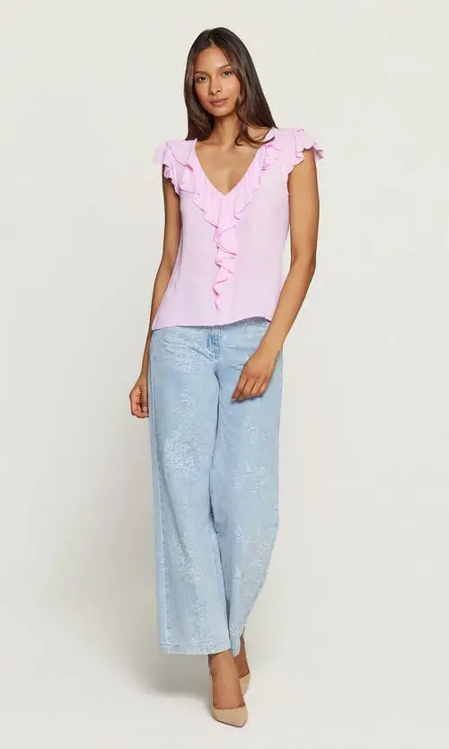 Generation Love Everheart Georgette Blouse - Soft Rose