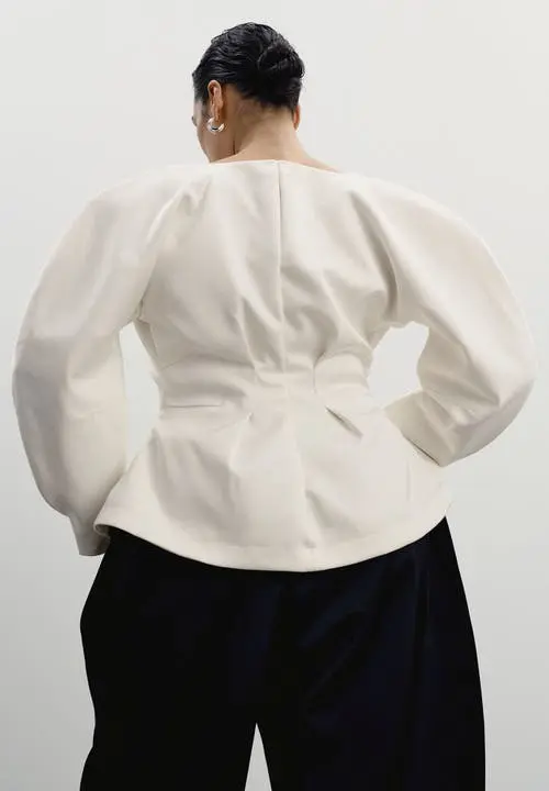 11 HONORE Crescent Moon Duchess Satin Jacket
