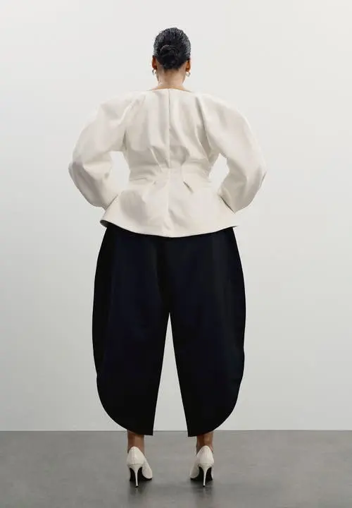 11 HONORE Crescent Moon Duchess Satin Jacket