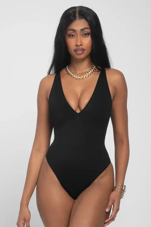TA3 Mega Sculpting Plunge Brazilian Cut One-piece Swimsuit