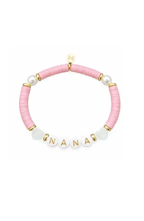 BITS & BOWS Nana Bracelet - Pink/white
