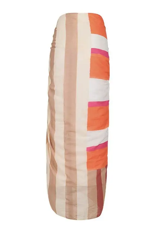 KIBYS Sunset Bazaar Loretta Striped Cotton Pareo Sarong