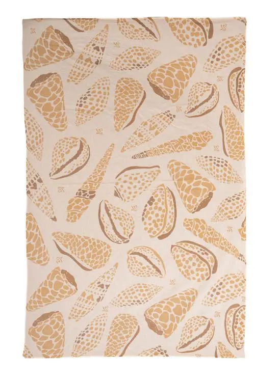 KIBYS Shell Tides Loretta Shell Print Cotton Pareo Sarong