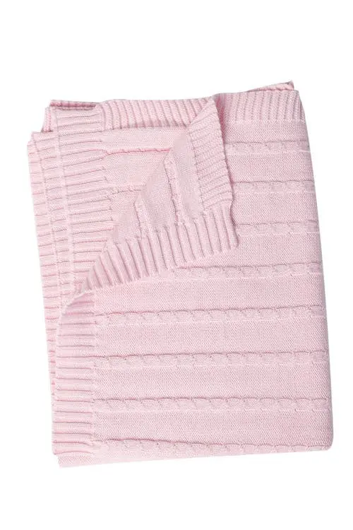 NELLAPIMA Cable Knit Blanketbaby - Pink