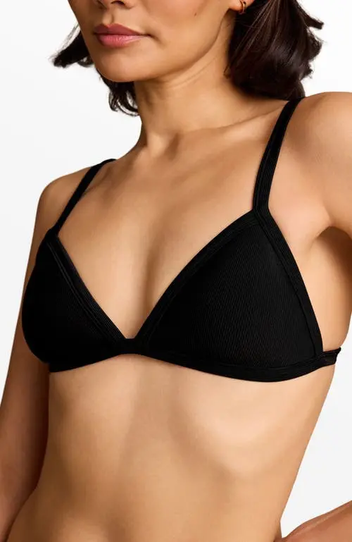 Pepper Triangle Bikini Top - Black