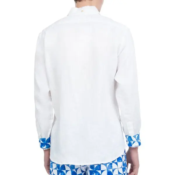 Kenny Flowers The Greecelong Sleeve Linen Shirt - White