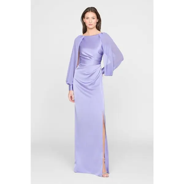 Theia Penelope Satin Column Gown