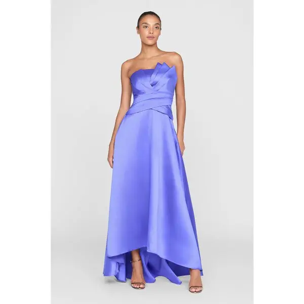 Theia Coco High Low Mikado Gown - Iris Bloom
