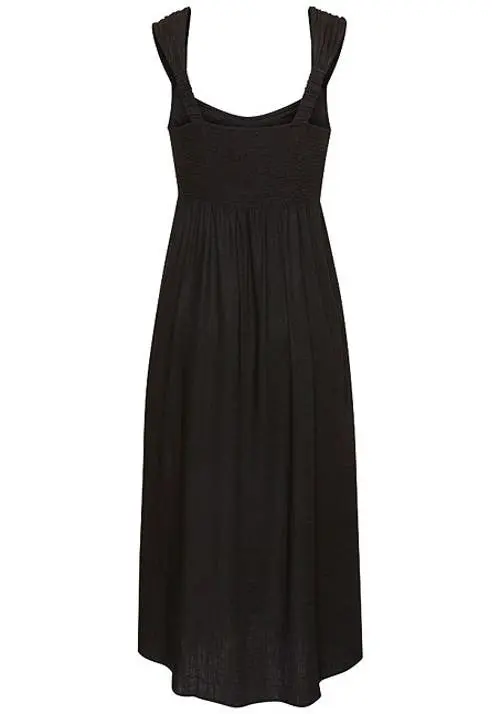 LASCANA Button Detail Maxi Dress - Black