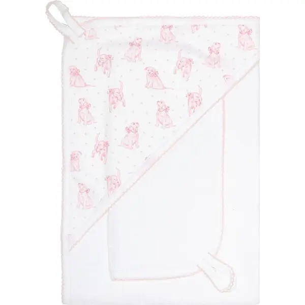 NELLAPIMA Puppy Love Print Towelbaby - Pink
