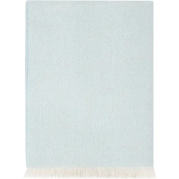 NELLAPIMA Herringbone Baby Alpaca Woven Blanketbaby - Blue