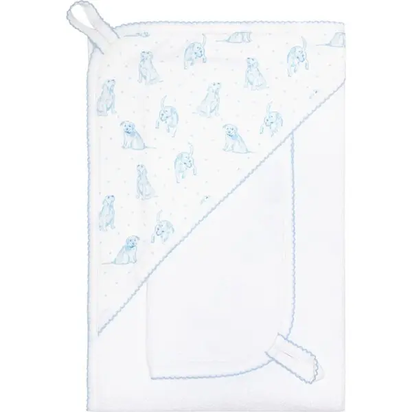 NELLAPIMA Puppy Love Print Towelbaby - Blue